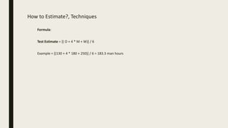 Software Test Estimation | PPTX