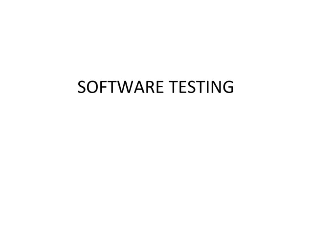 Software Testing | PPT