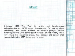 Software testing tools | ODP