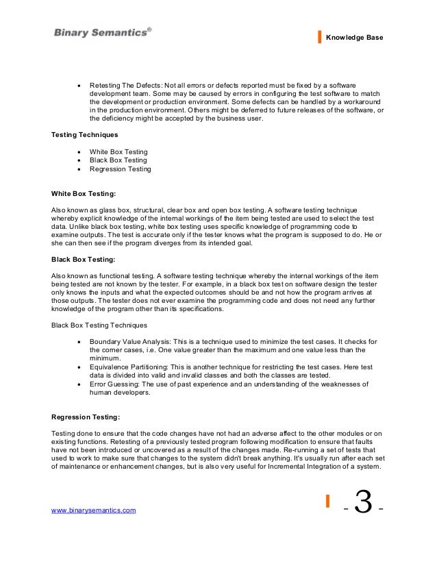 Software Testing By Binary Semantics