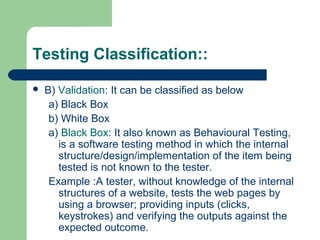 Software testing | PPT | Computing | Technology & Computing