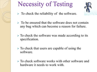 Software testing | PPTX
