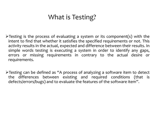 Software testing | PPT
