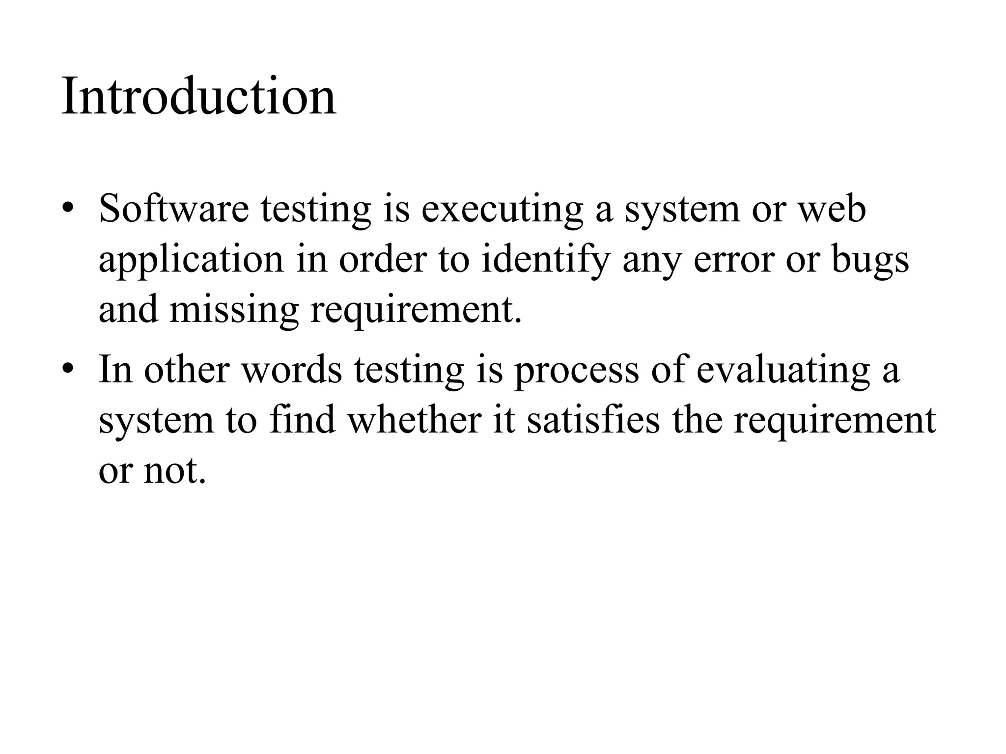 Software Testing Pptx Operating Systems Computer Software And Applications