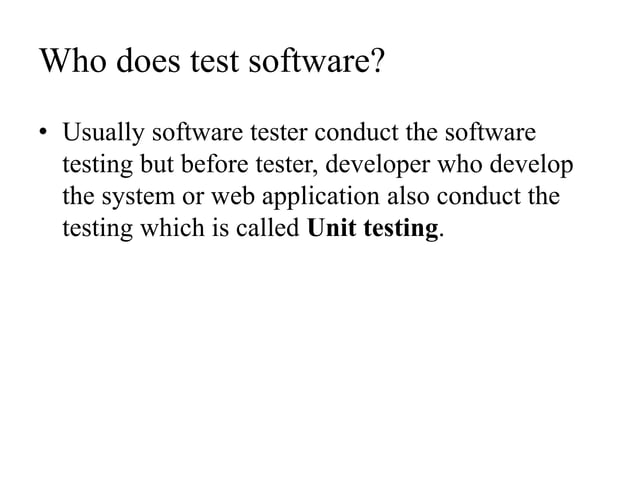 Software Testing Pptx Operating Systems Computer Software And