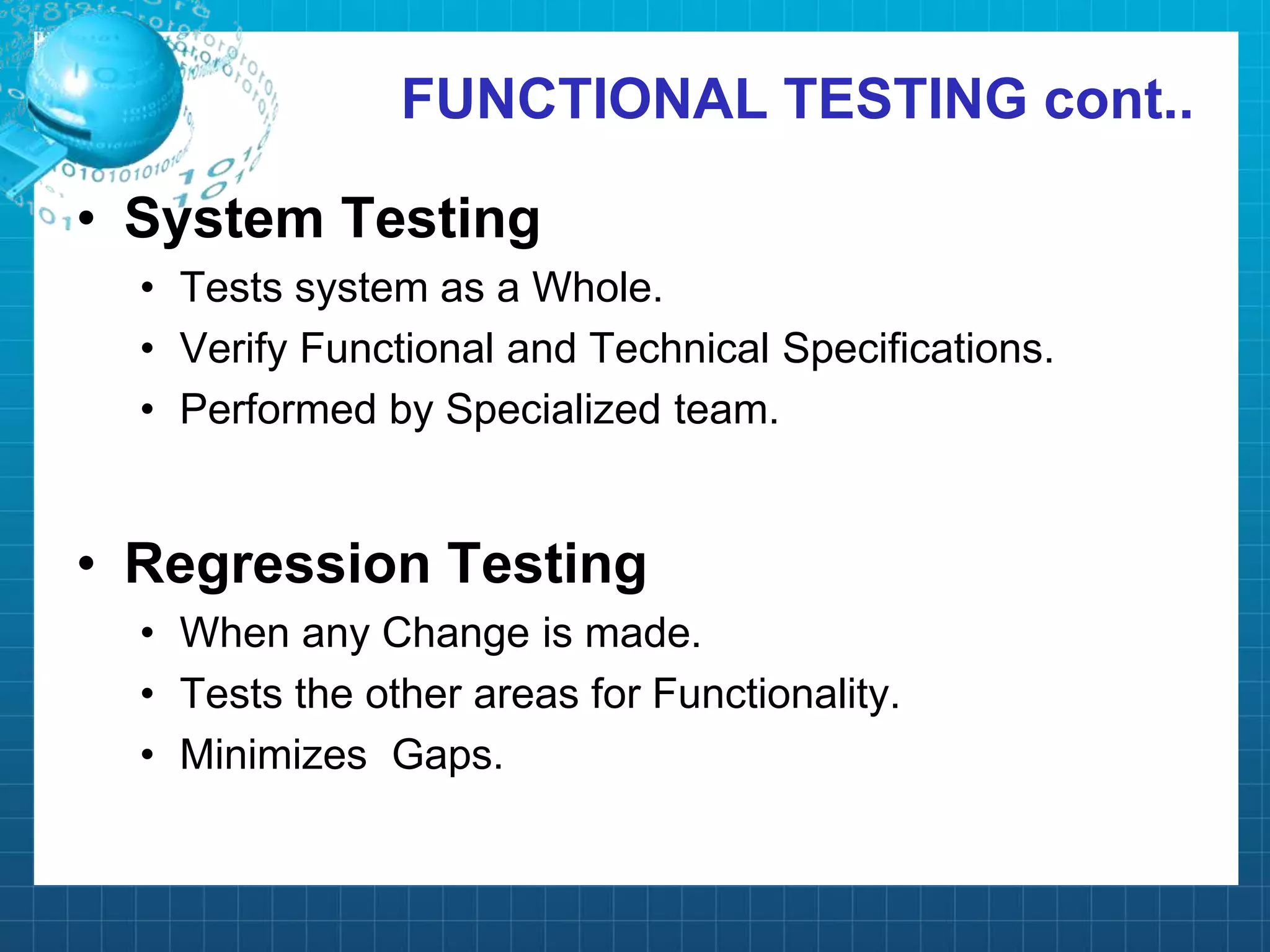 Software Testing , levels, Techniques, Tools | PPTX