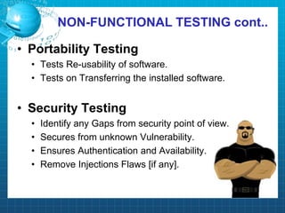 Software Testing , levels, Techniques, Tools | PPTX