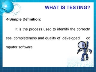 Software Testing , levels, Techniques, Tools | PPTX
