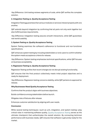 Quality Acceptance Testing vs........... | PDF