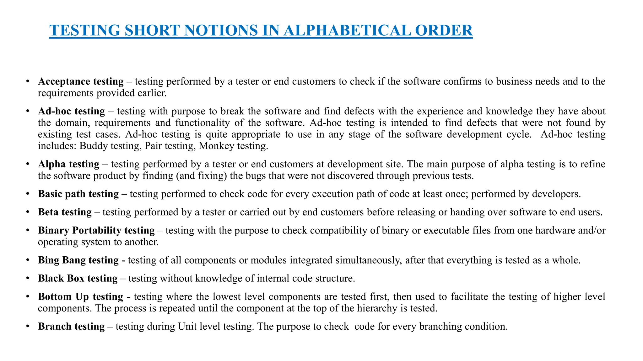 Software Testing Basics Ppt