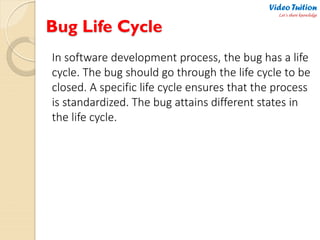 Software Testing - Defect/Bug Life Cycle - Complete Flow Chart of ...
