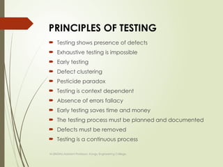 Software Testing- Unit -1(Fundamentals of Software Testing) | PPT