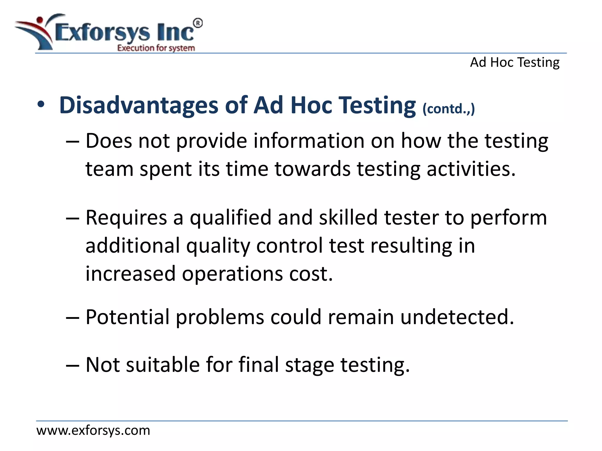 What is Ad-Hoc Testing | PPTX