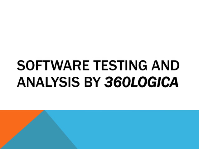 Software testing and analysis | PPT