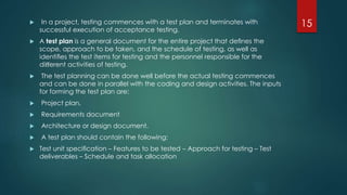 Software testing and process | PPTX