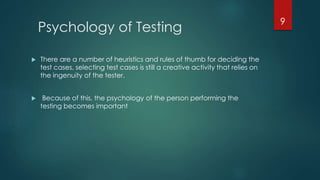 Software testing and process | PPTX