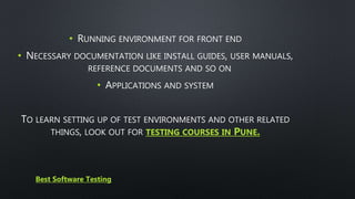 Software testing and test environment | PPTX