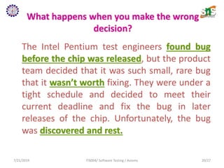 Software testing axioms | PDF