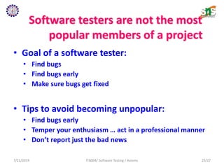 Software testing axioms | PDF