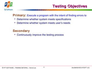 Software testing basic concepts | PPT