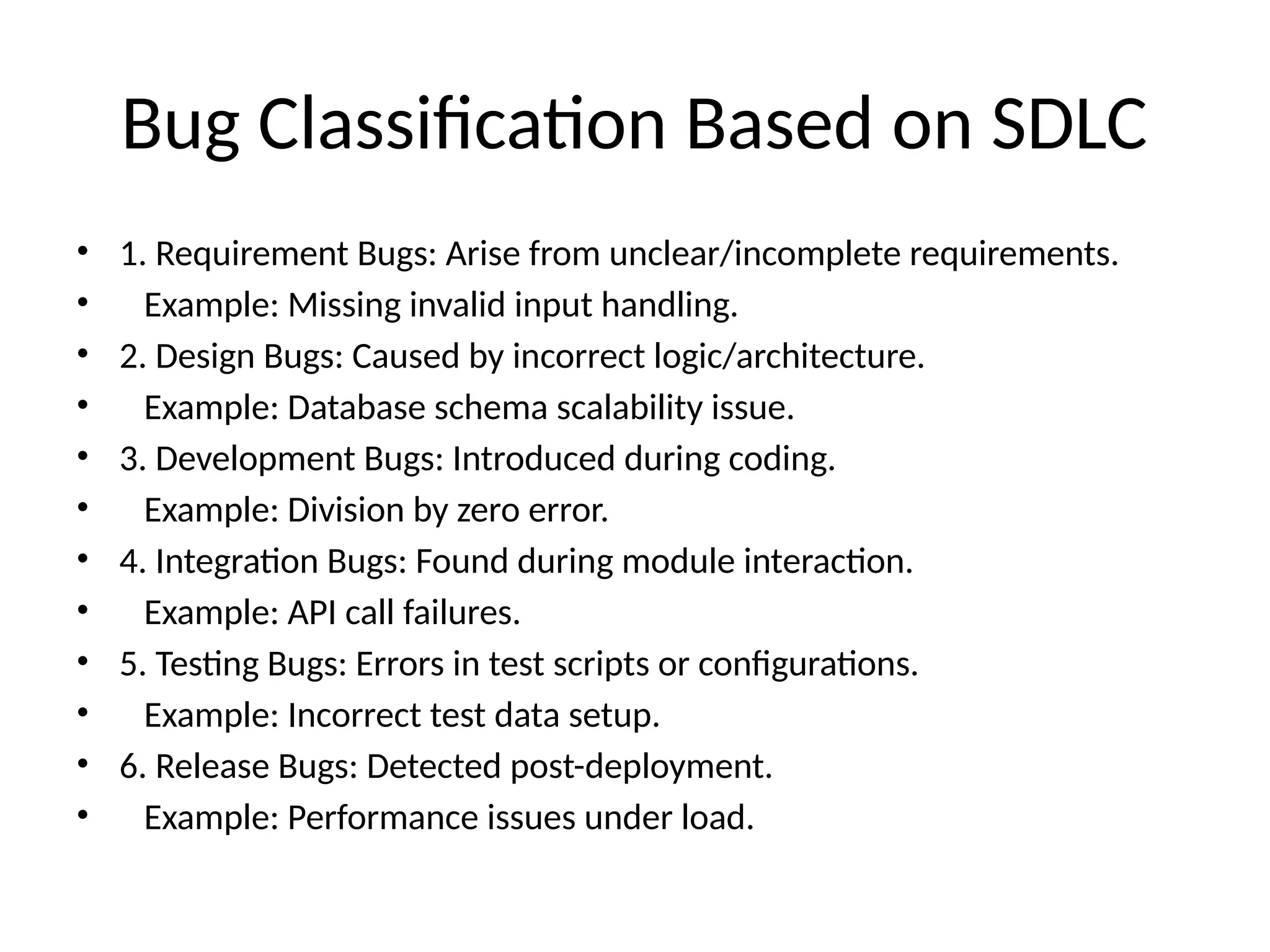 Software_Testing_Bugs.life cycle and processing | PPTX