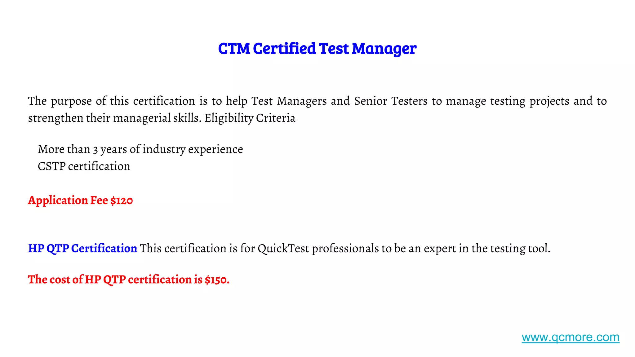 Software Testing Certifications Pptx Standardized Testing