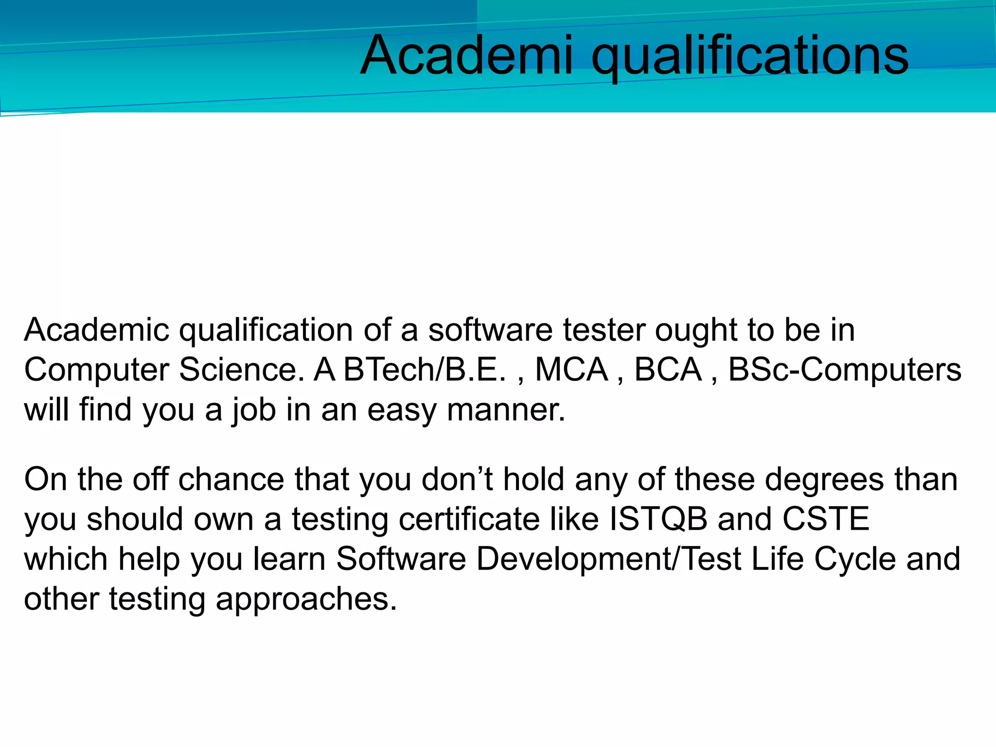 Software testing course in pune with placement | PPTX