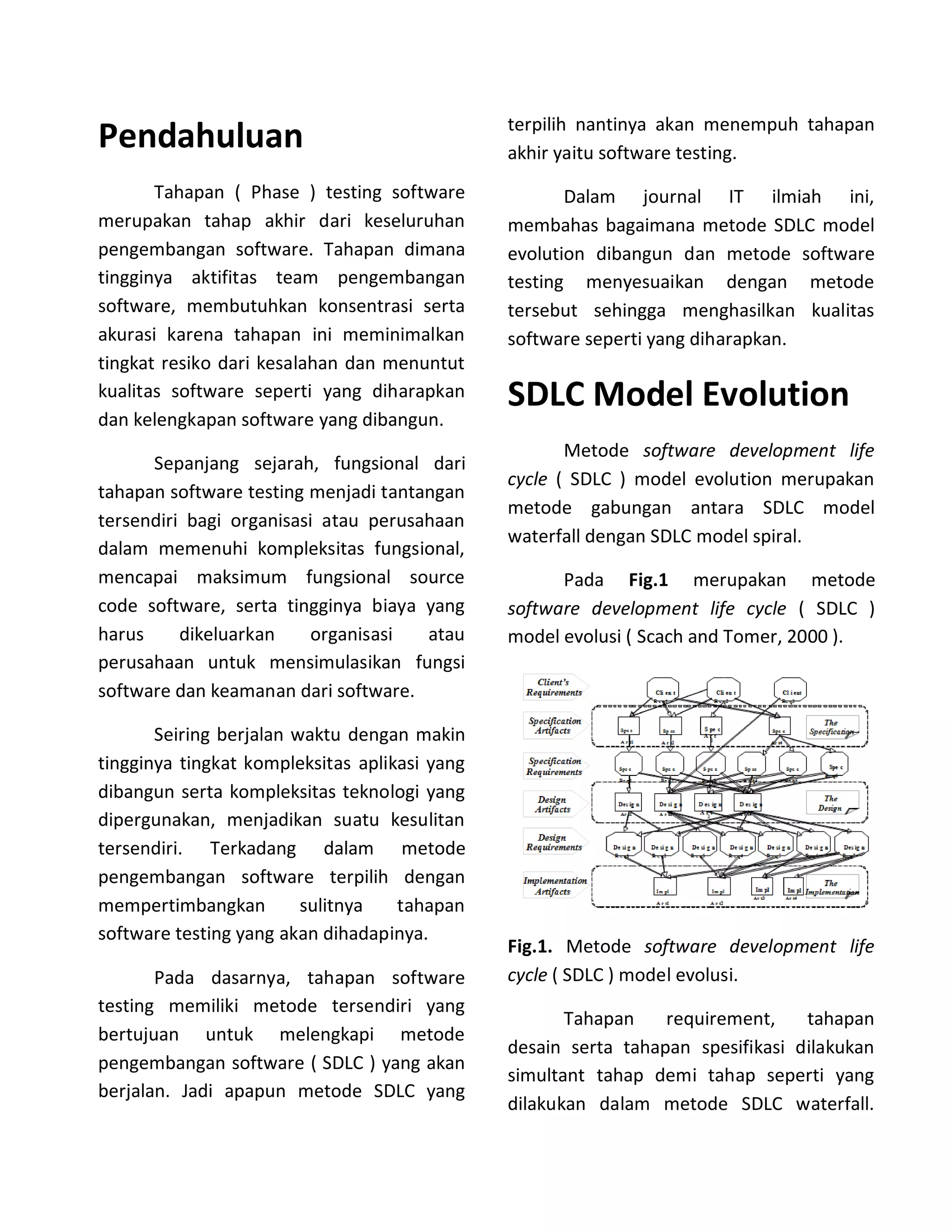 Software testing for sdlc evolution modeling | PDF