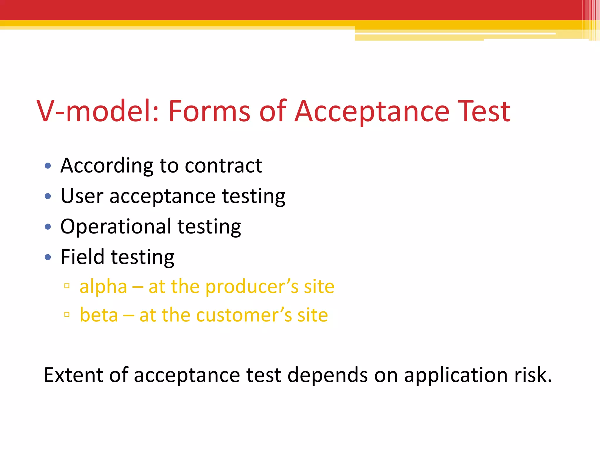Software Testing Foundations Part 2 Testing In Software Lifecycle Ppt