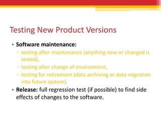 Software Testing Foundations Part 2 - Testing in Software Lifecycle | PPT