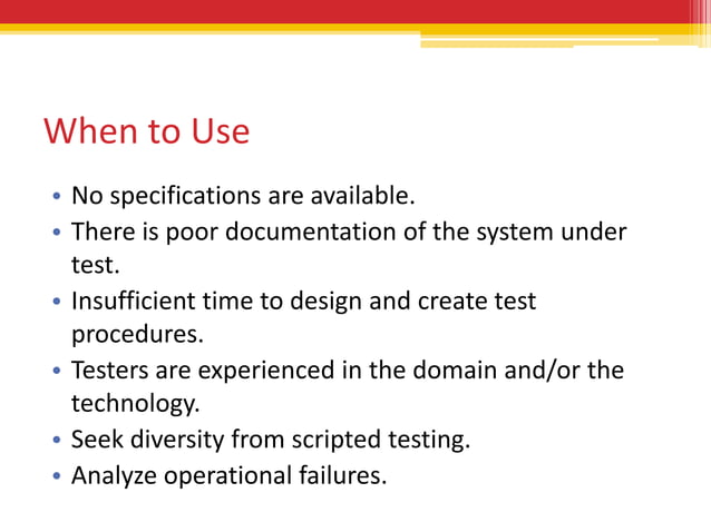 Software Testing Foundations Part 6 - Intuitive and Experience-based ... Software Testing Foundations Part 6 - Intuitive and Experience-based ...