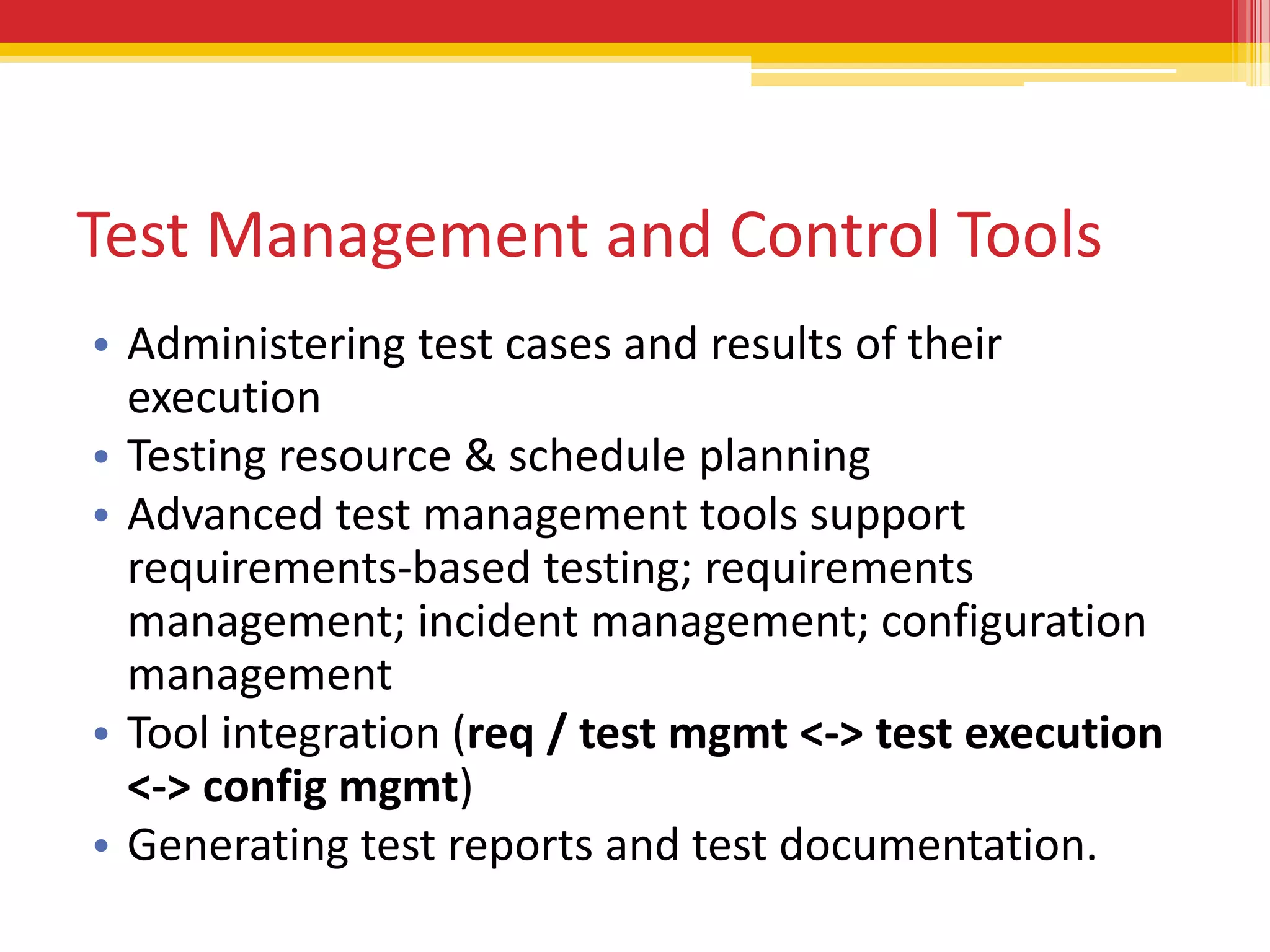 Software Testing Foundations Part 8 - Test Tools | PPT