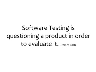 Software Testing Overview for Students | PPT