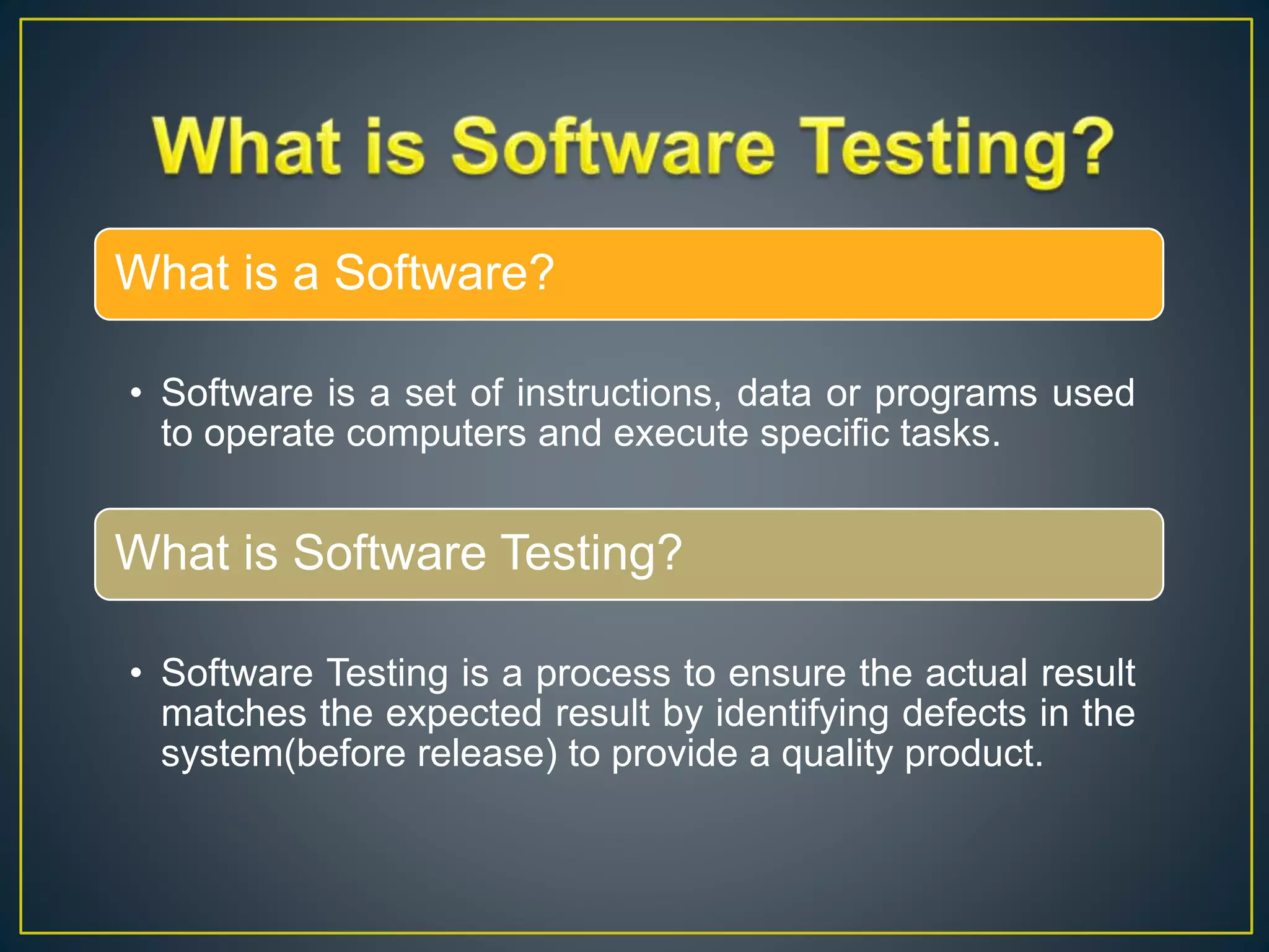 Software testing introduction | PPT
