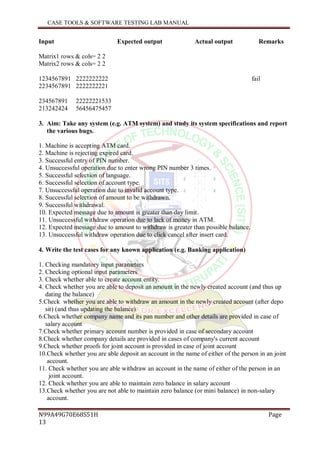 Software testing lab manual | PDF