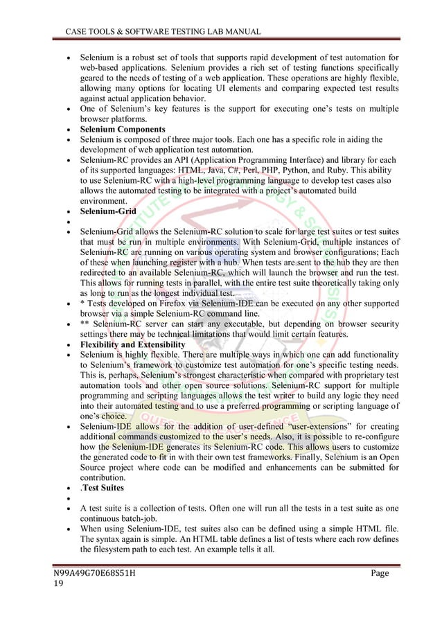 Software testing lab manual | PDF