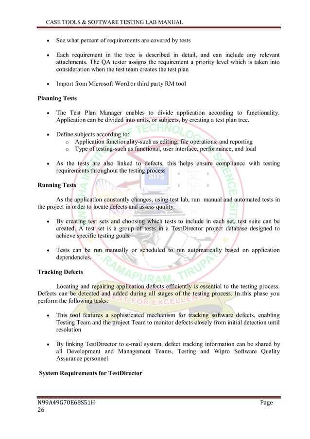 Software testing lab manual | PDF