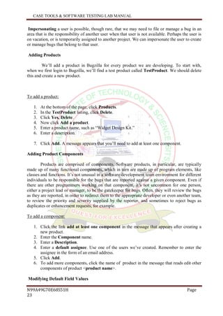 Software testing lab manual | PDF