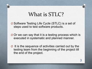 Software testing life cycle | PPTX