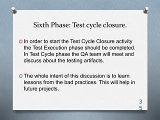 Software testing life cycle | PPTX