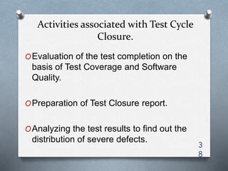 Software testing life cycle | PPTX