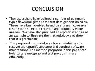 Software testing methodolgy with the control flow analysis | PPT