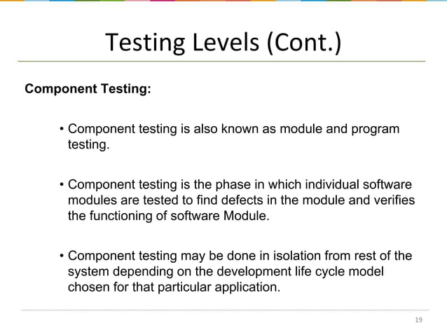 Software testing methods, levels and types