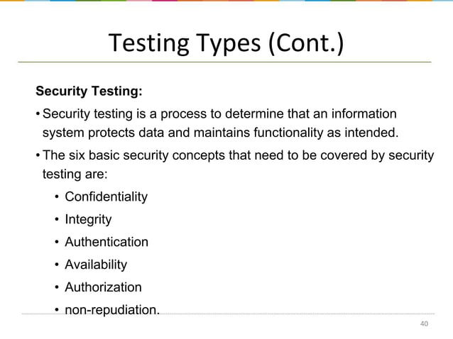 Software testing methods, levels and types