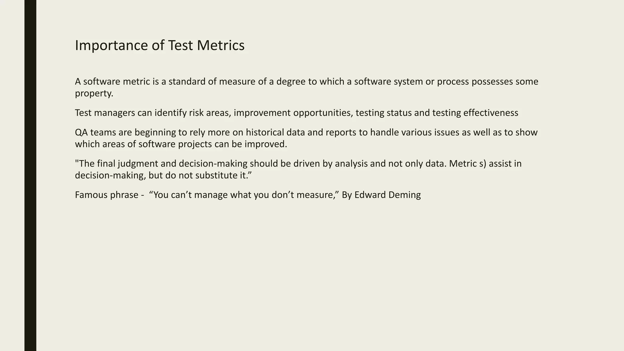 Software Testing Metrics Pptx Computer Software And Applications Computing