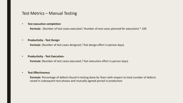 Software Testing Metrics | PPTX | Computer Software and Applications ...