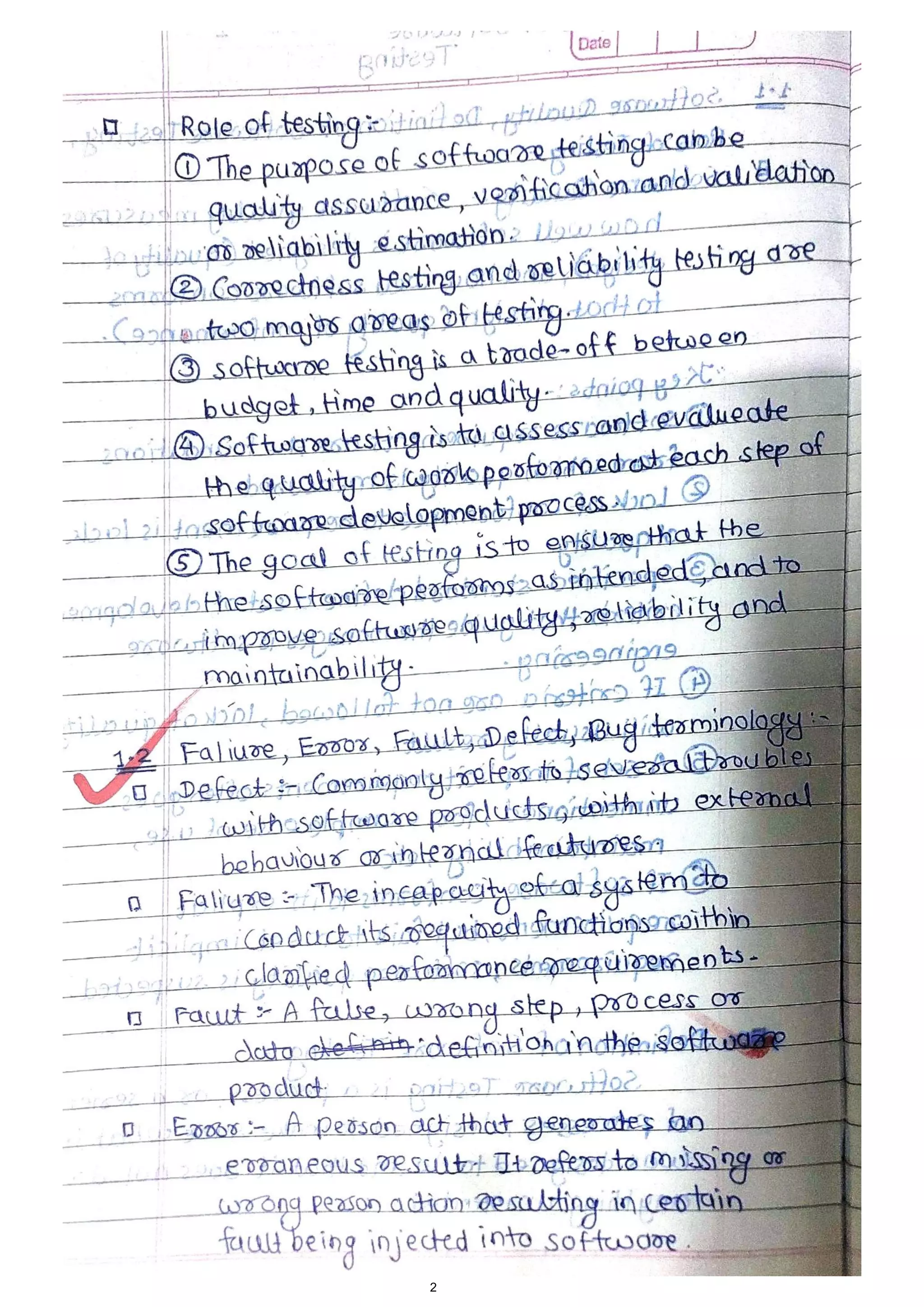 Software Testing NOTES - Unit 1.pdf