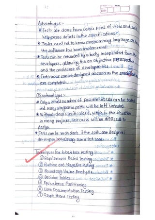 Software Testing NOTES - Unit 2.pdf