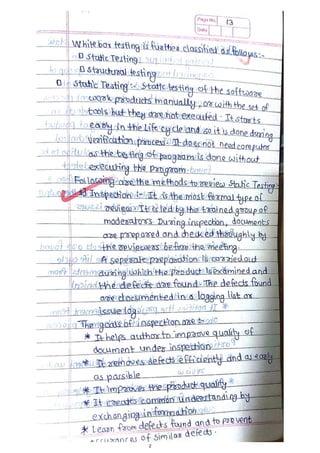Software Testing NOTES - Unit 2.pdf