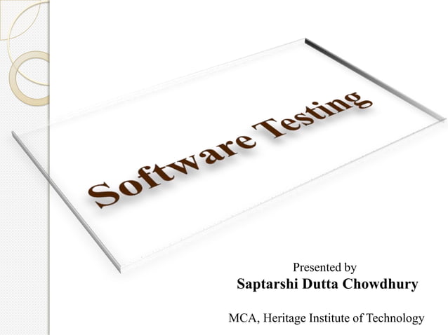 Software testing ppt | PPTX